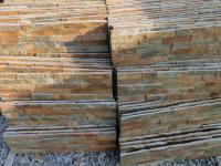 China Rustic Quartzite Culture Stone Natural Stone Cladding Real Stone Veneer Fireplace Stacked Stone 600x150mm for sale