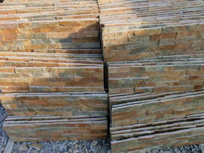 China Rustic Quartzite Culture Stone Natural Stone Cladding Real Stone Veneer Fireplace Stacked Stone 600x150mm for sale