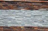 China Green Slate Stacked Stone Veneer 600x150mm Natural Ledgestone for Outdoor Wall Cladding for sale
