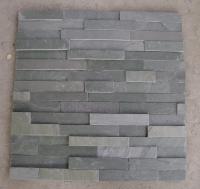 China Green Slate Stacked Stone Veneer 600x150mm Natural Ledgestone for Outdoor Wall Cladding for sale