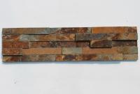 China Rusty Slate 3D Ledgestone Multicolor Slate Fireplace Stone Cladding Natural Thin Stone Veneer for sale