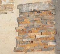 China Rusty Slate 3D Ledgestone Multicolor Slate Fireplace Stone Cladding Natural Thin Stone Veneer for sale