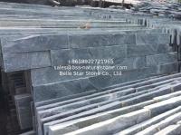 China Green Slate Stone Panel Natural Z Cladding Fireplace Thin Stone Veneer 600x150mm for sale