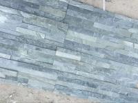 China Green Slate Stone Panel Natural Z Cladding Fireplace Thin Stone Veneer 600x150mm for sale
