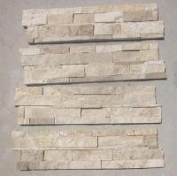 China Travertine Z Stone Cladding Beige Limestone Culture Stone Natural Stone Veneer Wall Panel 600x150mm for sale