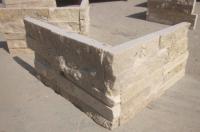 China Beige Travertine Culture Stone Ledgestone Natural Stone Veneer 600x150mm Wall Decor for sale