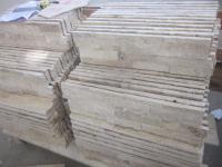 China Beige Travertine Culture Stone Ledgestone Natural Stone Veneer 600x150mm Wall Decor for sale