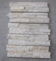 China Beige Travertine Culture Stone Ledgestone Natural Stone Veneer 600x150mm Wall Decor for sale