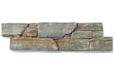 China Grey Slate Cemented Culture Stone Ledgestone 600x150mm Natural Stacked Stone Cladding for sale