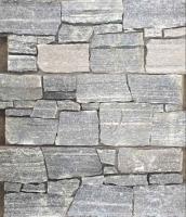 China Cloudy Grey Granite Culture Stone 600x150mm Cemented Stacked Stone Cladding for Wall for sale