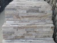 China Silver Sunset Quartzite Ledgestone Natural Culture Stone Panel 600x150mm Wall Cladding for sale
