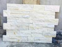 China Snow White Quartzite S Cut Stone Cladding 18x35cm Natural Stone Veneer Culture Stone for sale