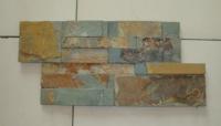China Rusty Multicolor Slate Ledgestone 18x35 Thin Stone Veneer for Fireplace Wall for sale