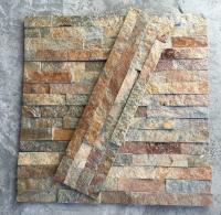 China Rustic Quartzite Culture Stone Natural Stone Cladding Real Stone Veneer Fireplace Stacked Stone 600x150mm for sale