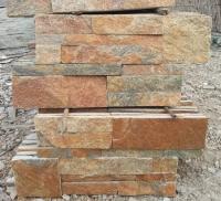 China Rustic Quartzite Ledgestone Thin Stone Veneer 180x350mm Natural S Cut Wall Cladding for sale