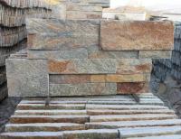 China Rustic Quartzite Ledgestone Thin Stone Veneer 180x350mm Natural S Cut Wall Cladding for sale