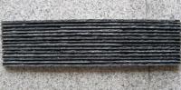 China Black Slate Waterfall Ledgestone 600x150mm Natural Split Wall Panel for sale