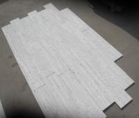 China Snow White Quartzite Waterfall Ledgestone Thin Stone Veneer 600x150mm Wall Panel for sale