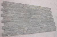 China Dark Brown Slate Ledgestone Thin Stone Veneer 600x150mm Natural Split Wall Covering for sale