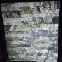 China Green Wave Marble Culture Stone Veneer 600x150mm Indoor Outdoor Wall Panel for sale