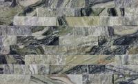 China Green Wave Marble Culture Stone Veneer 600x150mm Indoor Outdoor Wall Panel for sale