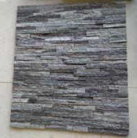 China G684 Black Basalt Waterfall Culture Stone 600x150mm Natural Split Stone Veneer for Outdoor Landscaping for sale