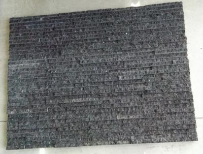 China G684 Black Basalt Waterfall Culture Stone 600x150mm Natural Split Stone Veneer for Outdoor Landscaping for sale