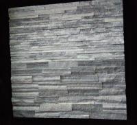 China Cloudy Grey Quartzite Waterfall Ledgestone 600x150mm Outdoor Wall Panel for sale