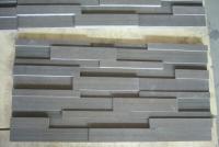 China Lilac Wenge Sandstone 3D Ledgestone 600x150mm Honed Sealed Stacked Stone Wall Cladding for sale