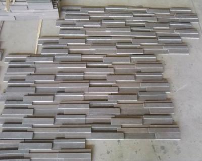 China Lilac Wenge Sandstone 3D Ledgestone 600x150mm Honed Sealed Stacked Stone Wall Cladding for sale
