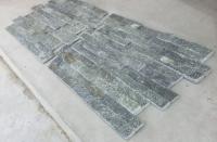 China Green Quartzite Culture Stone 600x150mm Natural Rough Ledge Stone Cladding Panel for sale