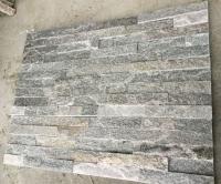 China Green Quartzite Culture Stone 600x150mm Natural Rough Ledge Stone Cladding Panel for sale