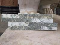 China Lotus Green Marble Culture Stone 600x150mm Natural Split Wall Panel for Indoor Outdoor for sale