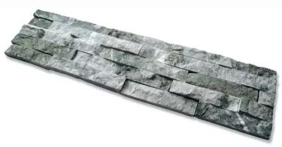 China Lotus Green Marble Culture Stone 600x150mm Natural Split Wall Panel for Indoor Outdoor for sale