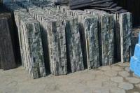 China Lotus Green Marble Culture Stone 600x150mm Natural Split Wall Panel for Indoor Outdoor for sale