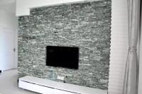 China Lotus Green Marble Culture Stone 600x150mm Natural Split Wall Panel for Indoor Outdoor for sale