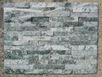 China Lotus Green Marble Culture Stone 600x150mm Natural Split Wall Panel for Indoor Outdoor for sale