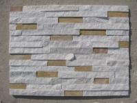 China White Quartzite Yellow Sandstone Ledgestone 600x150mm Culture Stone Veneer Outdoor Cladding for sale