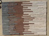 China Black Slate Purple Sandstone Oyster Slate Waterfall Shape Culture Stone Outdoor Thin Stone Veneer 600x150mm for sale