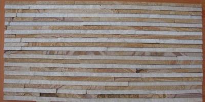 China White Quartzite Yellow Sandstone Waterfall Stacked Stone Natural Thin Veneer 600x150mm Wall Panel for sale