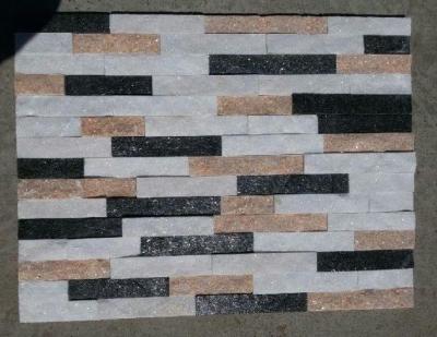 China White Black Pink Jade Quartzite Culture Stone Veneer 600x150mm Natural Split Wall Cladding for sale