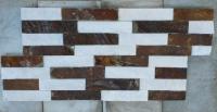 China White Black Pink Jade Quartzite Culture Stone Veneer 600x150mm Natural Split Wall Cladding for sale