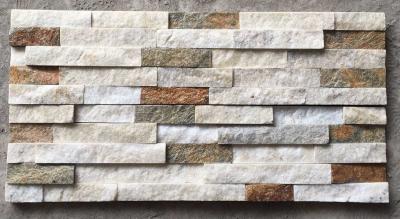 China White Rustic Quartzite Ledgestone Thin Stone Veneer 600x150mm Indoor Outdoor Culture Stone for sale