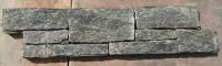 China Cemented Green Quartzite Stacked Stone 600x150mm Natural Wall Ledgestone for Outdoor Indoor for sale