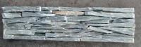 China Green Slate Slim Strips Ledgestone Culture Stone Veneer Cement Back 600x150mm Outdoor Wall Panel for sale