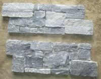 China Black Quartzite Cemented Z Stone Cladding 600x150mm Natural Culture Stone Veneer for sale