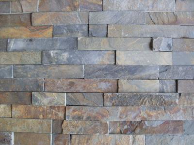 China Rusty Split Face Slate Stone Panel,Multicolor Slate Culture Stone,Real Thin Stone Veneer for Wall for sale