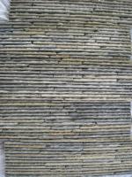 China Rusty Slate Waterfall Shape Culture Stone 600x150mm Multicolor Stacked Stone Veneer Wall Panel for sale
