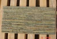 China Light Rusty Slate Waterfall Shape Thin Stone Veneer 600x150mm Natural Split Wall Covering for sale