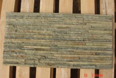China Light Rusty Slate Waterfall Shape Thin Stone Veneer 600x150mm Natural Split Wall Covering for sale